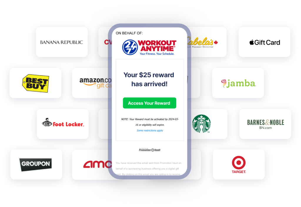 The Workout Anytime Rewards Platform - Promotion Vault